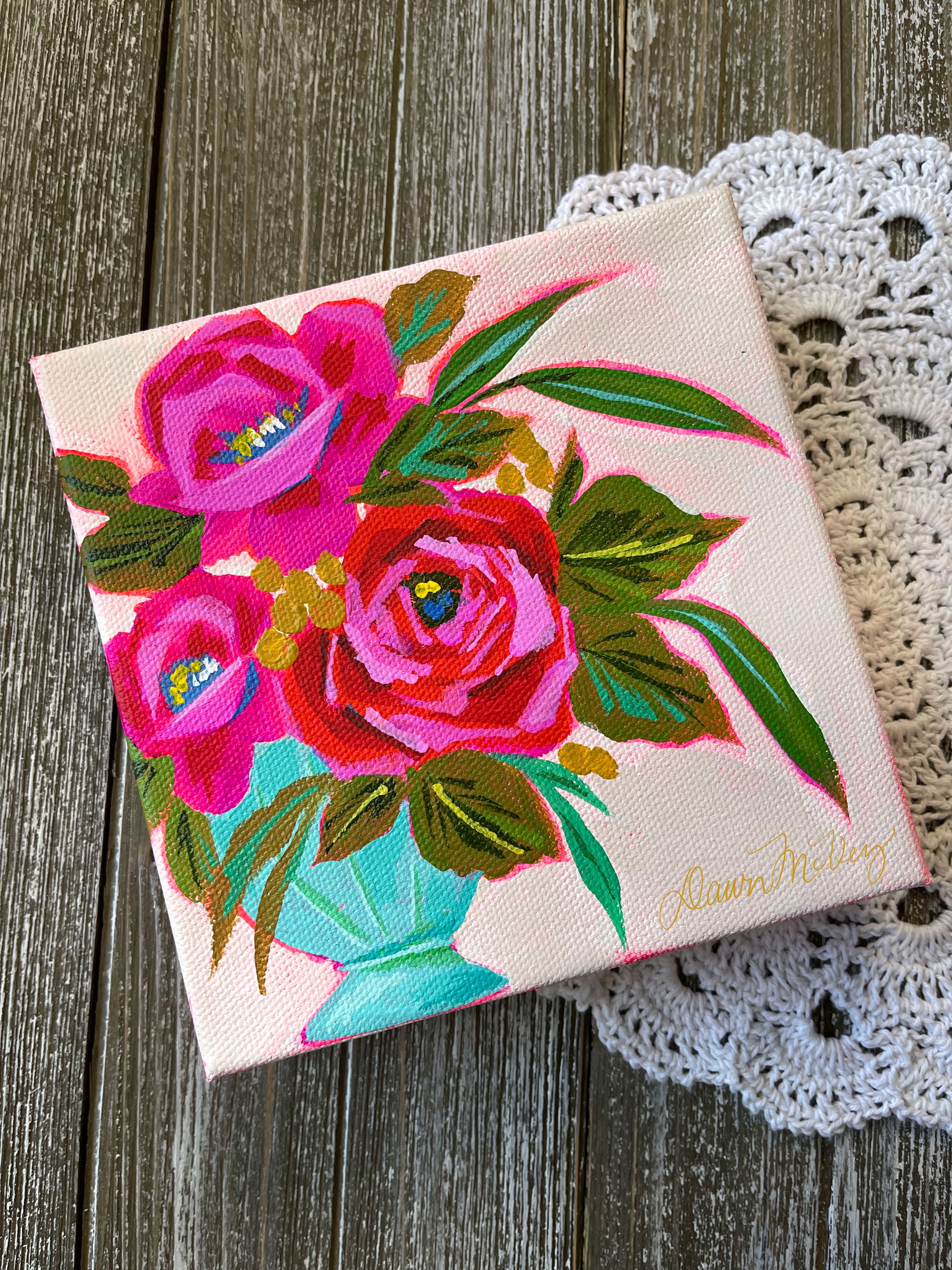 Daisy & Josephine - Compote Vase – Dawn McVey Art